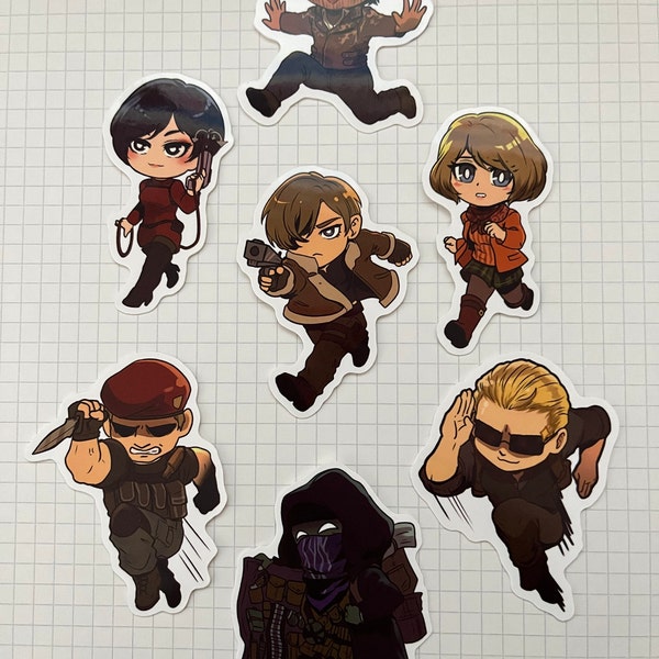 BIOHAZARD 4 FANMADE Mini Sticker Pack! バイオハザード 4 ・ミニーステッカーパック - Etsy