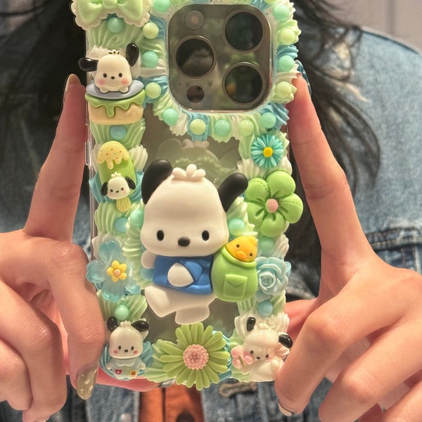 Kawaii Dog Decoden Phone Cases for All Models, Cute Kawaii Handmade ...