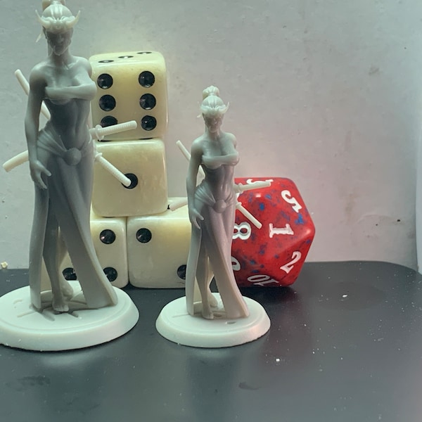 Female Oni Samurai Miniature Fighter Warrior Mini Dungeons and Dragons ...