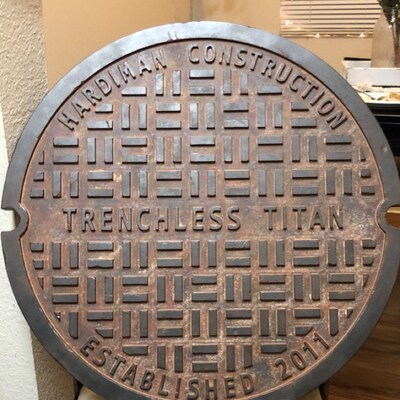 Manhole Cover Man Cave Custom Sewer Cover 12 Personalized Sewer Cover ...