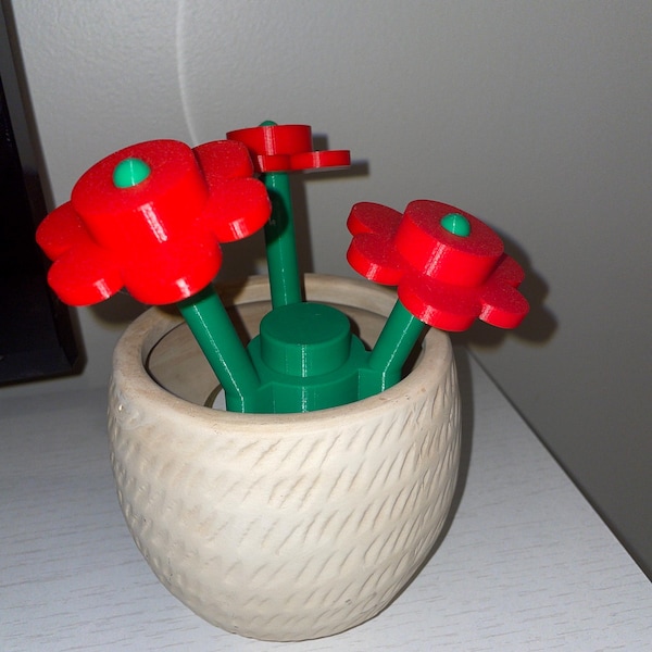 Giant Brick Flowers – 3D Printed Decoration - Etsy