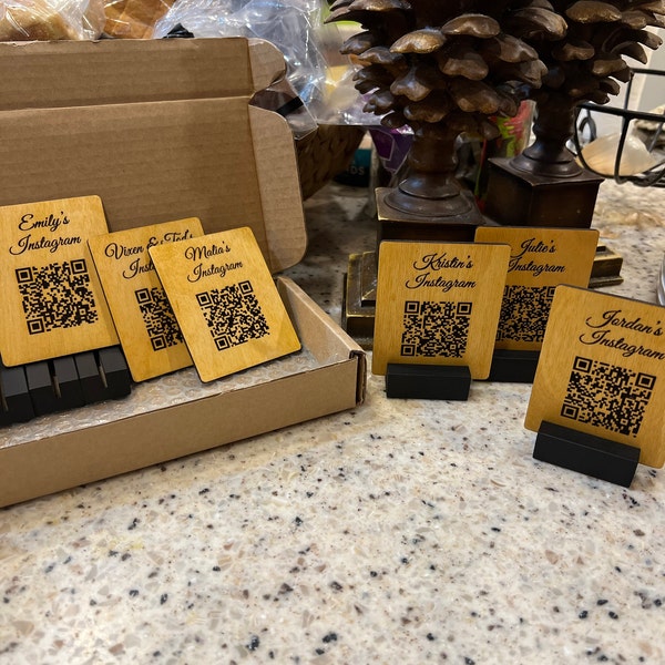 Scan for Wifi Sign QR Code Sign Wooden QR Code Sign Wifi Access ...