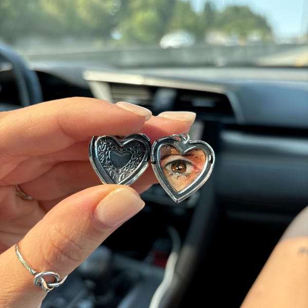 Custom Handpainted Lover's Eye Locket - Etsy Canada