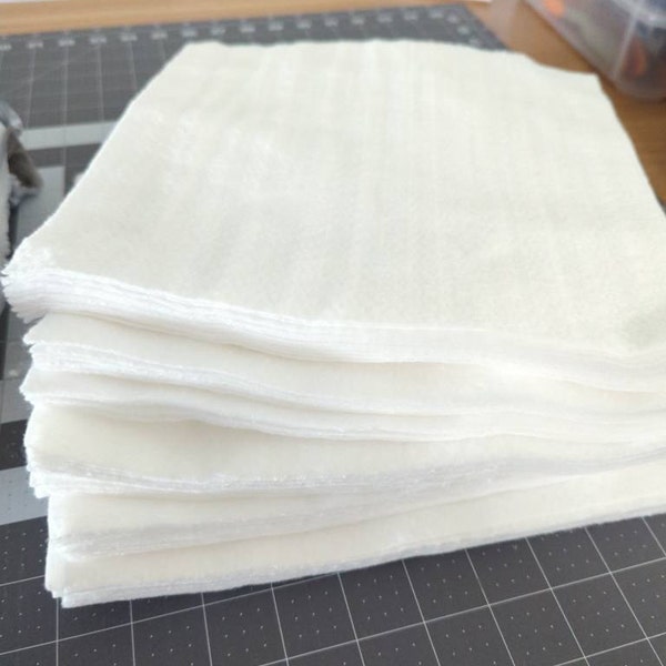 300 8" Pre-cut Squares WARM & NATURAL Cotton Batting Quilt-bowl Cozy ...
