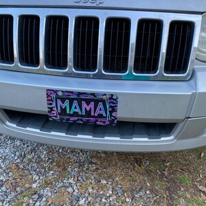 Mama License Plate, Front License Plate, Leopard License Plate, Mother ...