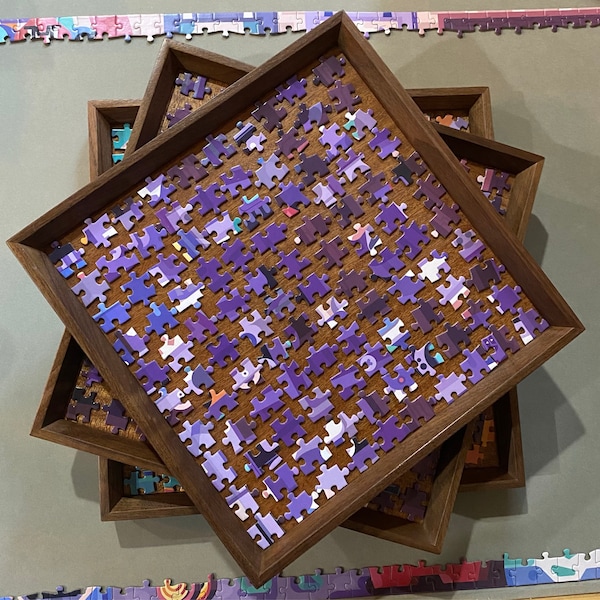 Wooden Nesting Jigsaw Puzzle Sorter Trays - Etsy