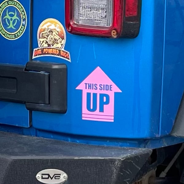 This Side up Funny Bumper Sticker Vinyl Decal Rock Crawler Decal 4x4 ...