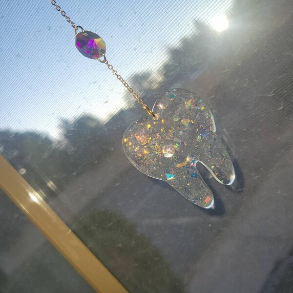 Resin Tooth Suncatcher, Dental Suncatcher, Dental Car Charm, Tooth Car ...