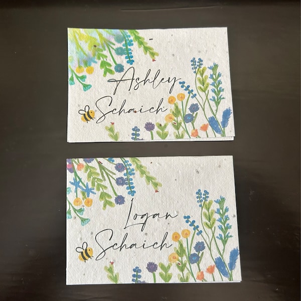 Plantable Wedding Place Card - Outdoor Wedding Table Settings-wedding ...