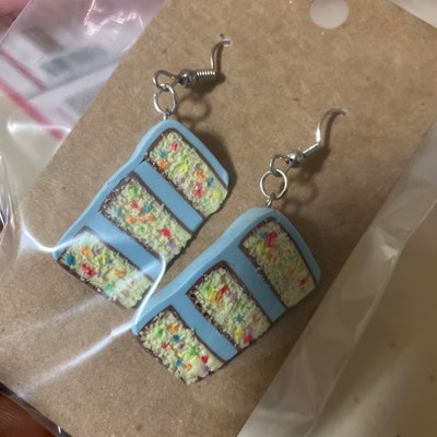 Rainbow Cake Keychain // Polymer Clay Food // Miniature Food Jewelry ...