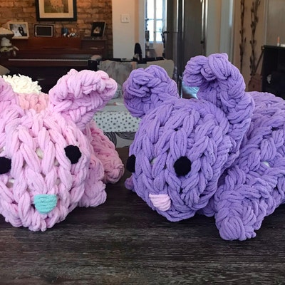 Giant Arm Knit Bunny Pattern - Etsy
