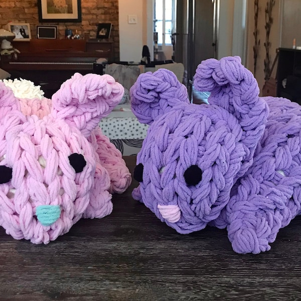 Giant Arm Knit Bunny Pattern - Etsy