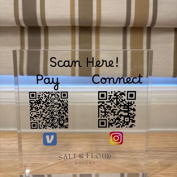 Google Review Plaque, Custom QR Code Acrylic Display, Small Business ...