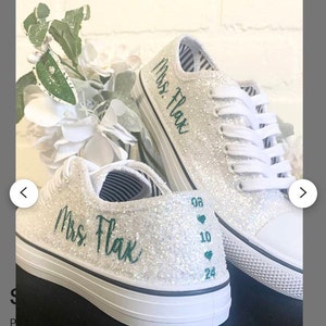 Red Glitter Sneakers for Wedding or Special Occasion, Bling Bridal ...