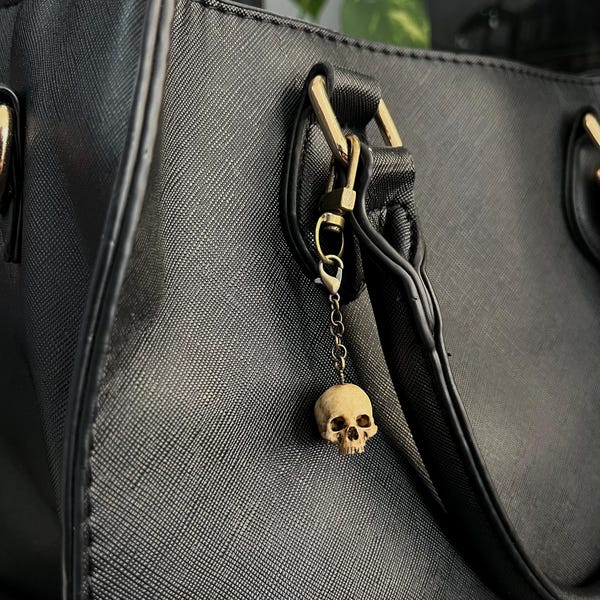 Personalized Hand-painted Skull Keychain for Punk Style - Halloween ...