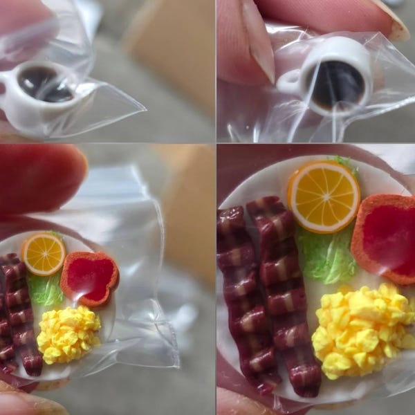 Bacon and Scrambled Eggs Breakfast; One Inch Scale; 1:12 Scale ...