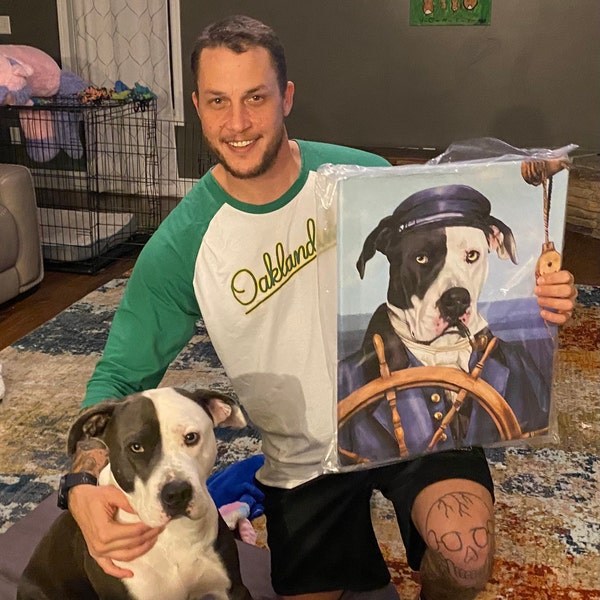 Sea Captain, Pet Portrait, Custom Pet Portrait, Royal Pet Portrait, Pet ...