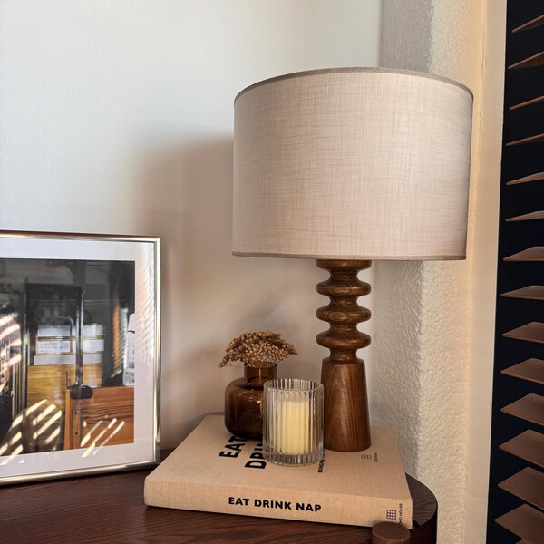 Table Lamp DISTORTION | Wood Table Lamp | Bedside Lamp | Wooden Lamp ...