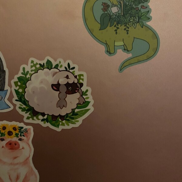 Dino Planter, Dinosaur Decals, Brontosaurus, Gardening Sticker, Vegan ...