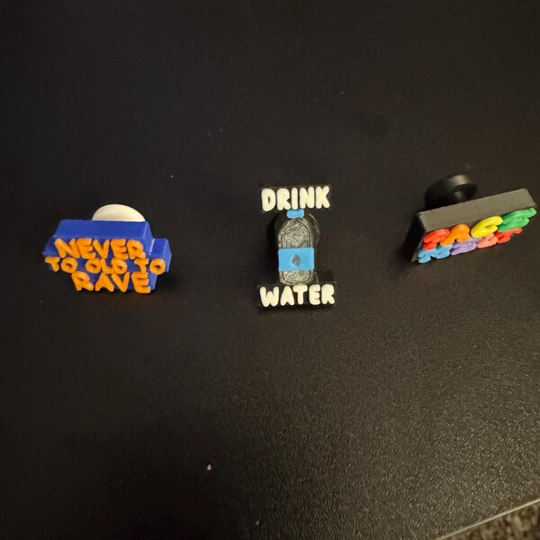 Kandi Rings Rave Trinkets Pony Bead Rings Custom Beads Custom Charms - Etsy