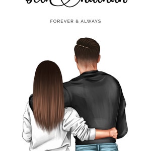 Personalised Couple Print, Couples Gift, Gift for Her, Boyfriend ...