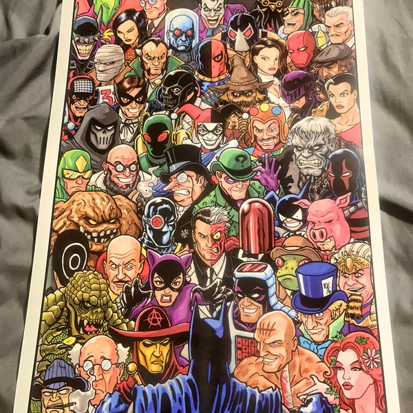 Batman Rogues Gallery - 11x17 Fine Art Print - Etsy