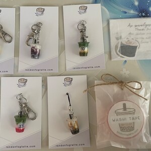 Boba Keychains Dalgona/sea Salt Series Bubble Tea Keychain - Etsy