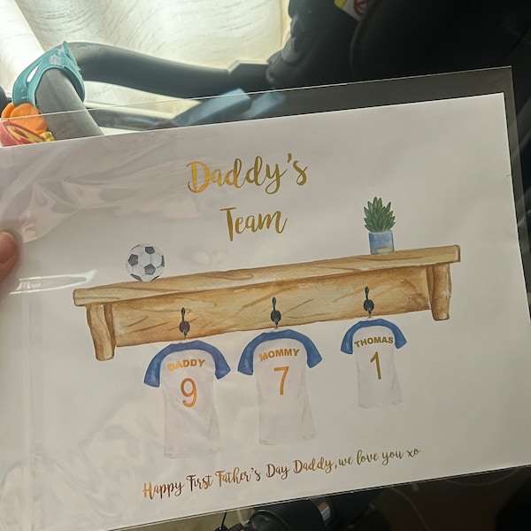 Fathers Day Football Gift - Fathers Day Print - Football Print - Daddy ...