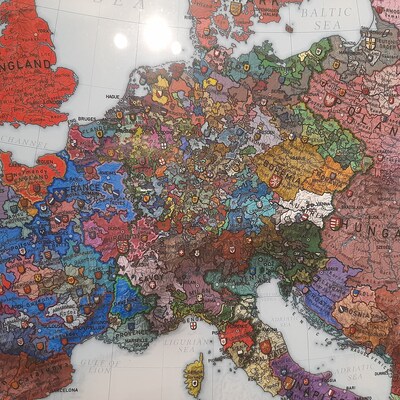 Germany History Map Holy Roman Empire 1444 - Etsy
