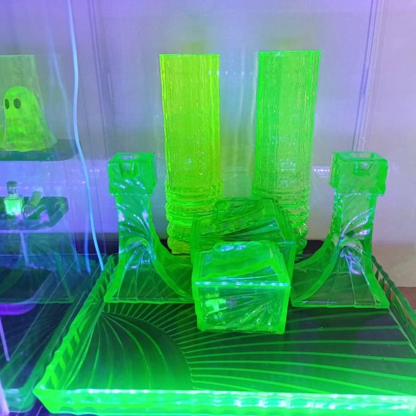 Uranium Glass Ingot Vaseline Yellow Glass Figurine Bar Art Deco - Etsy