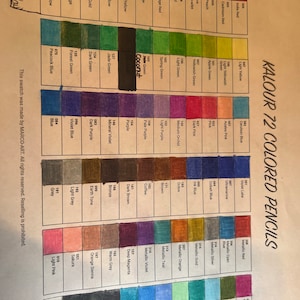 Crayola Super Tips 100 Colors Marker Set Swatch Template DIY Single ...