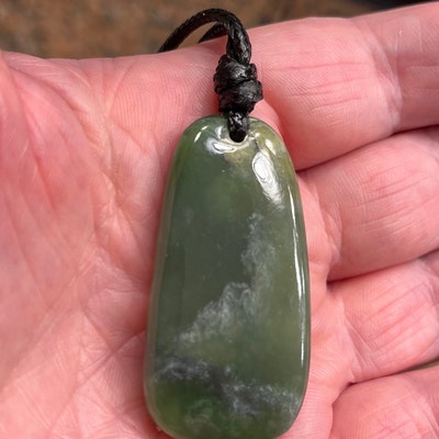 Authentic Natural Canadian Nephrite Jade Pendant, Canadian Jade Barrel ...