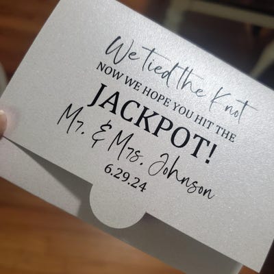 Wedding Favour Idea. Scratch Card Holder. Lottery Ticket Wallet ...