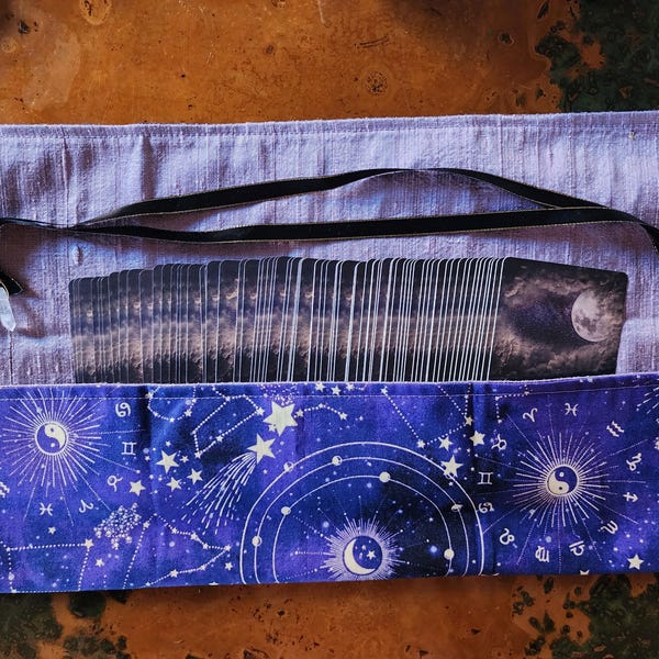 MINI Altar Cloth - Sun Moon, Tarot Cloth, Traveling Altar Cloth ...