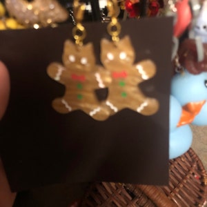 Bad Kitty Pink Christmas Tree Earrings Acrylic Earrings Christmas ...