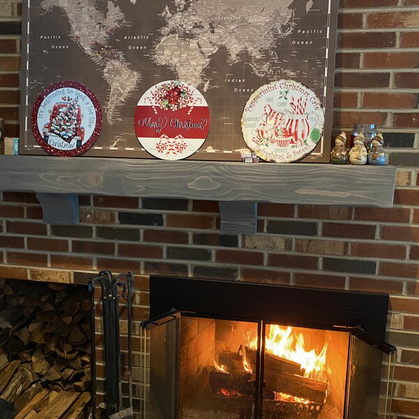 Christmas Peppermint Sign, Wreath Attachment, Holiday Decor, Metal Sign ...