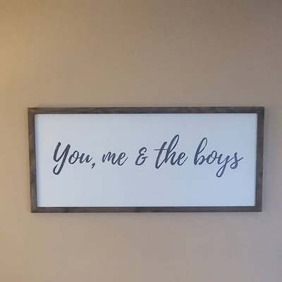 You Me & the Boys Sign, Living Room Signs, Boy Mom Sign, Gift for Mom ...