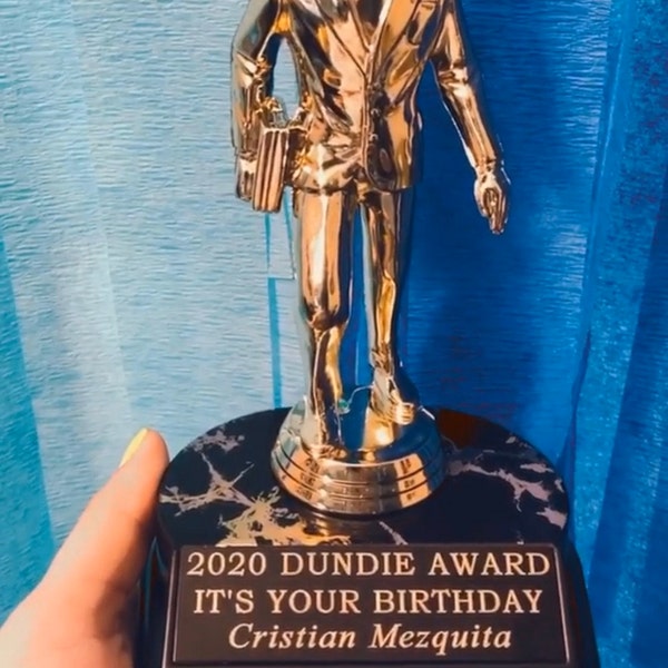 Dundie Award Trophy the Office TV Show. Salesman Trophy. Free Engraving ...