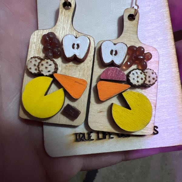 Charcuterie Board Earrings Dangle, Mini Food Earring, Gal Birthday Gift ...