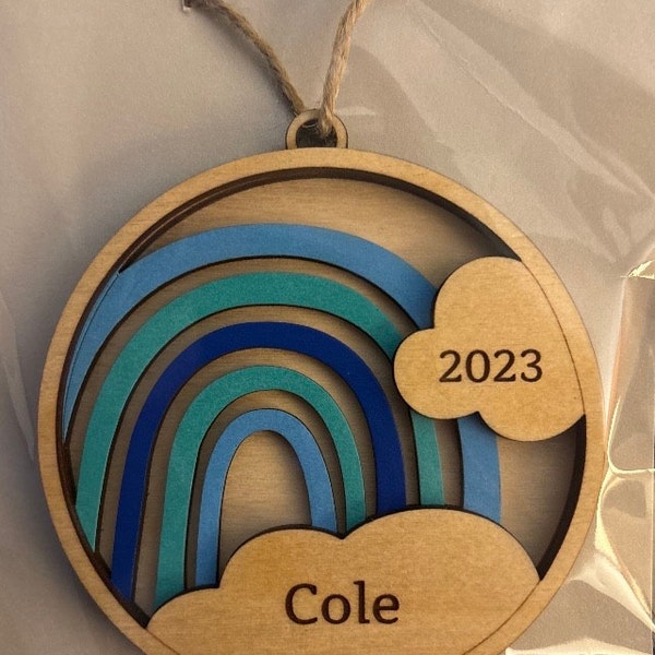 Personalized Christmas Scene Ornament, Holiday Ornament, Christmas Tree Ornament, Mountain ...