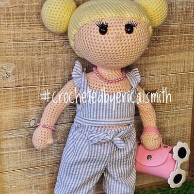 TBC Crochet Doll Pattern 18 Inch Crochet Doll Pattern Black Doll ...