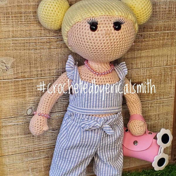 TBC Crochet Doll Pattern - 18 Inch Crochet Doll Pattern - Black Doll ...