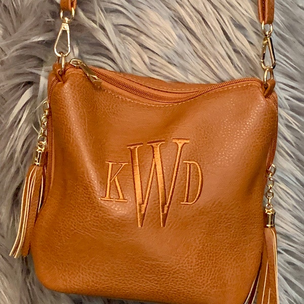 SIDE POCKET Bag, Monogrammed Crossbody Bag, Personalized Purse ...