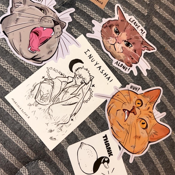 Huh? Cat Sticker I Cat Lover | Cat Stationery | Cute Stickers | Laptop ...