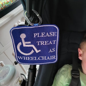 Treat as Wheelchair Sign, Disabled Buggy Tag, Wheelchair Pram Clip ...