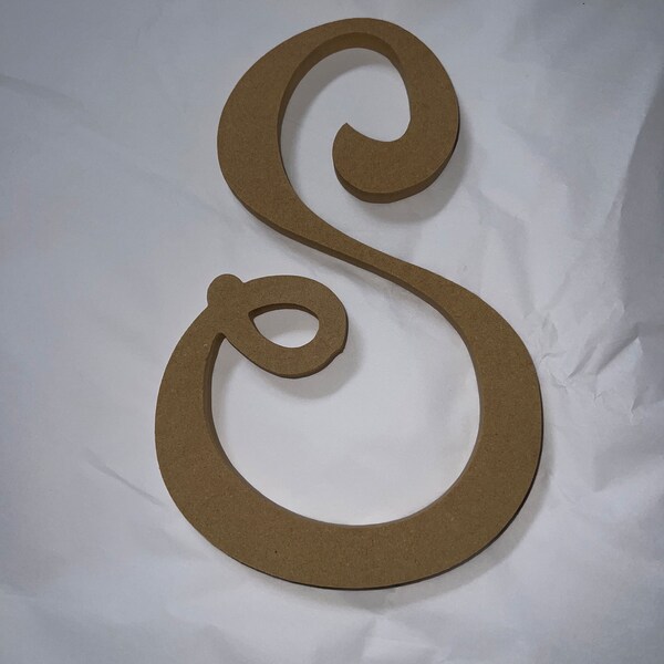 Unfinished Script Wood Letter: DIY Craft, Wall Decor - Etsy