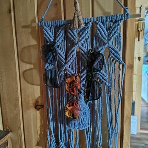 Macrame Large Wall Holder, Pouch Organizer, Hanging Pocket, Woven ...