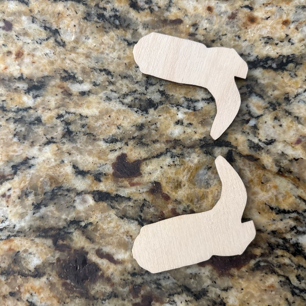 Unfinished Wooden Cowboy Boot Shape | Boot Blank Cutout | Craft ...