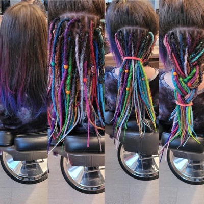 Multi Colored Dreads Mix of Synthetic Dreadlocks Extensions - Etsy