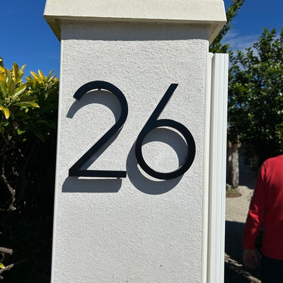 5 Inch Metal Floating House Numbers Matt Black - Etsy